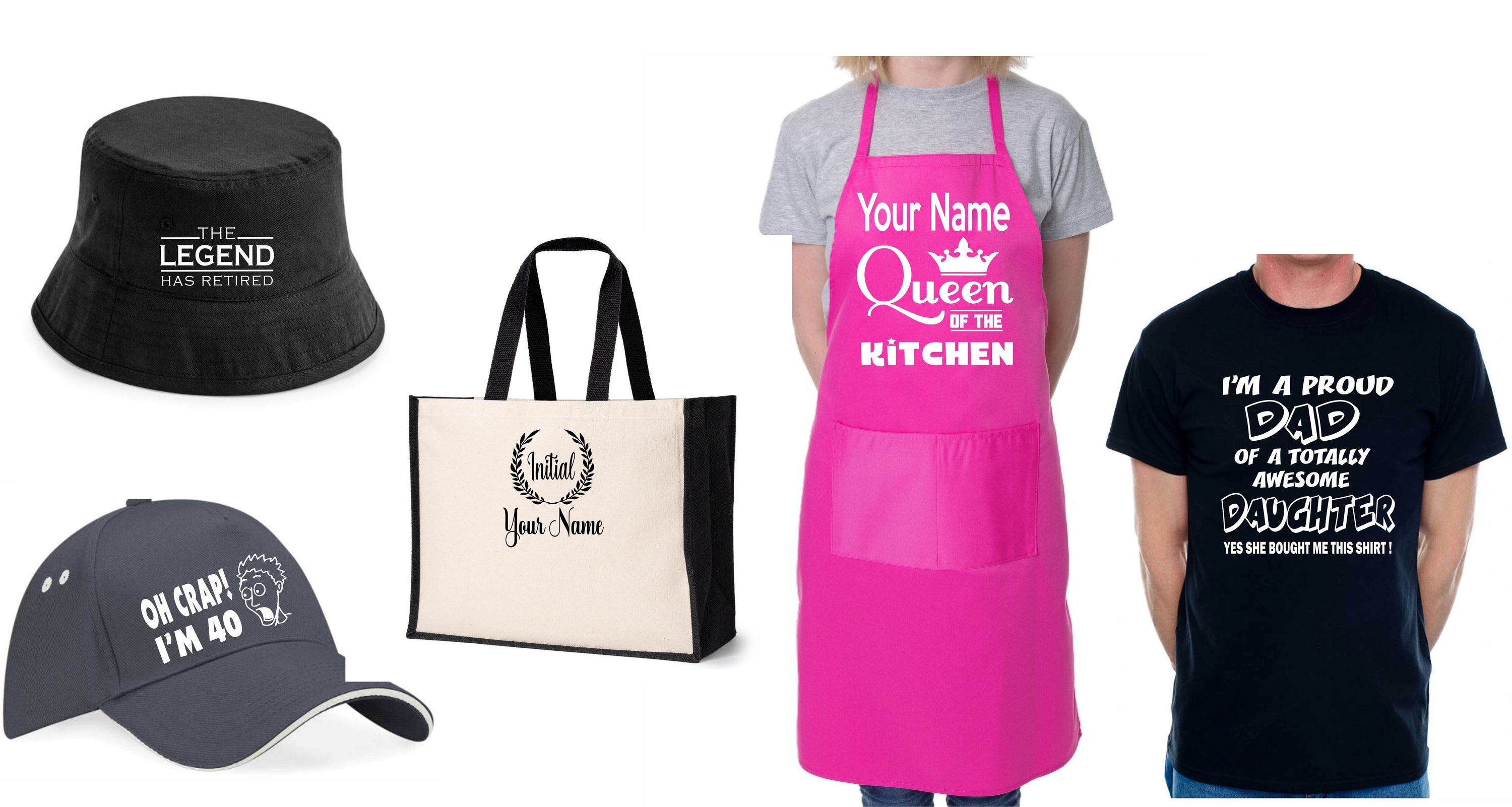 Personalised Printed BBQ Aprons Birthday T-Shirt Gifts UK Online – Print4u